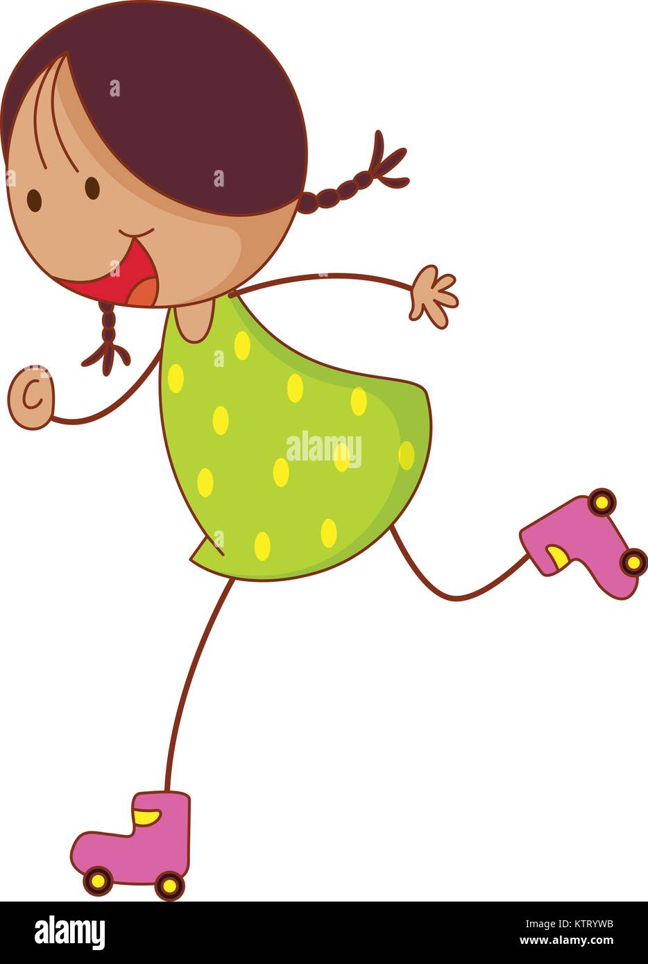 Illustration of a roller girl Stock Vector Image & Art - Alamy