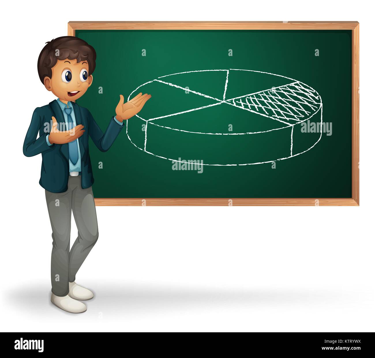 Businessman cartoon presenting on blackboard Stock Vector Image & Art ...