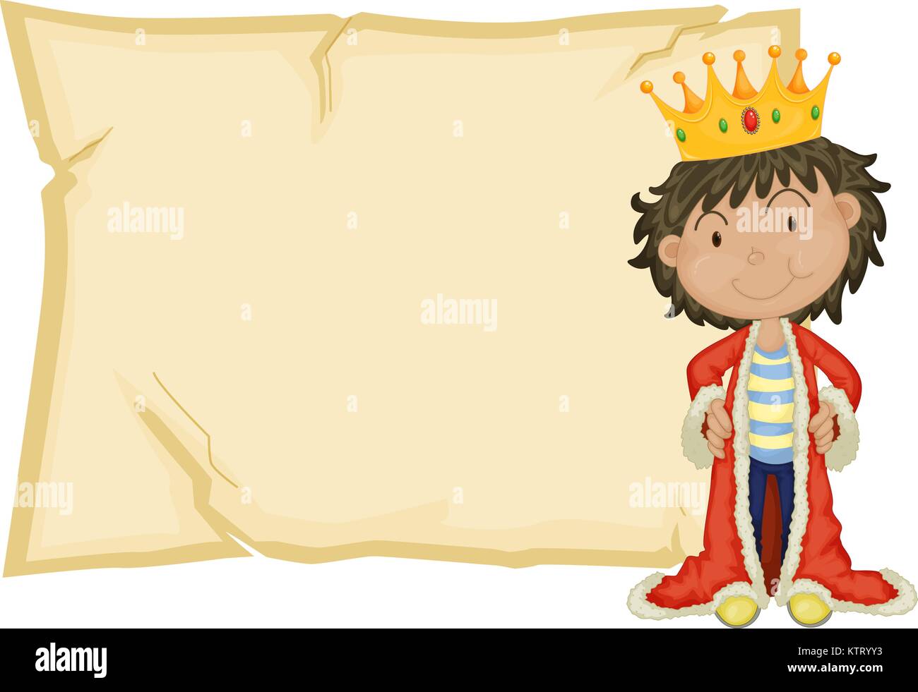 Young king in front of paper Stock Vector Image & Art - Alamy