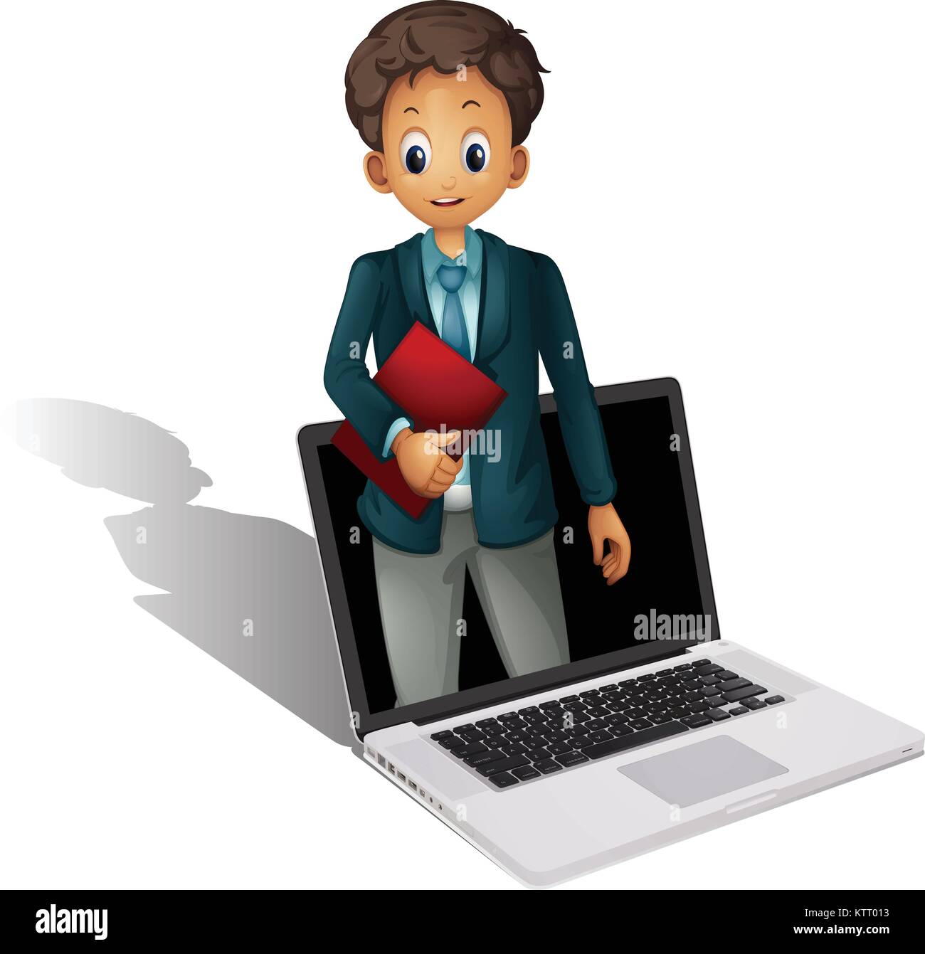 Man coming out book concept Stock Vector Images - Alamy