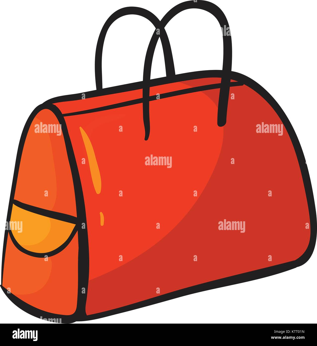 illustration of a red purse on a white background Stock Vector Image ...