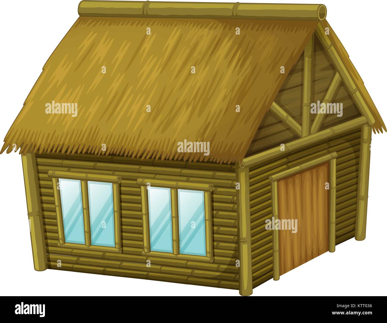 Illustration of a wooden hut Stock Vector Image & Art - Alamy