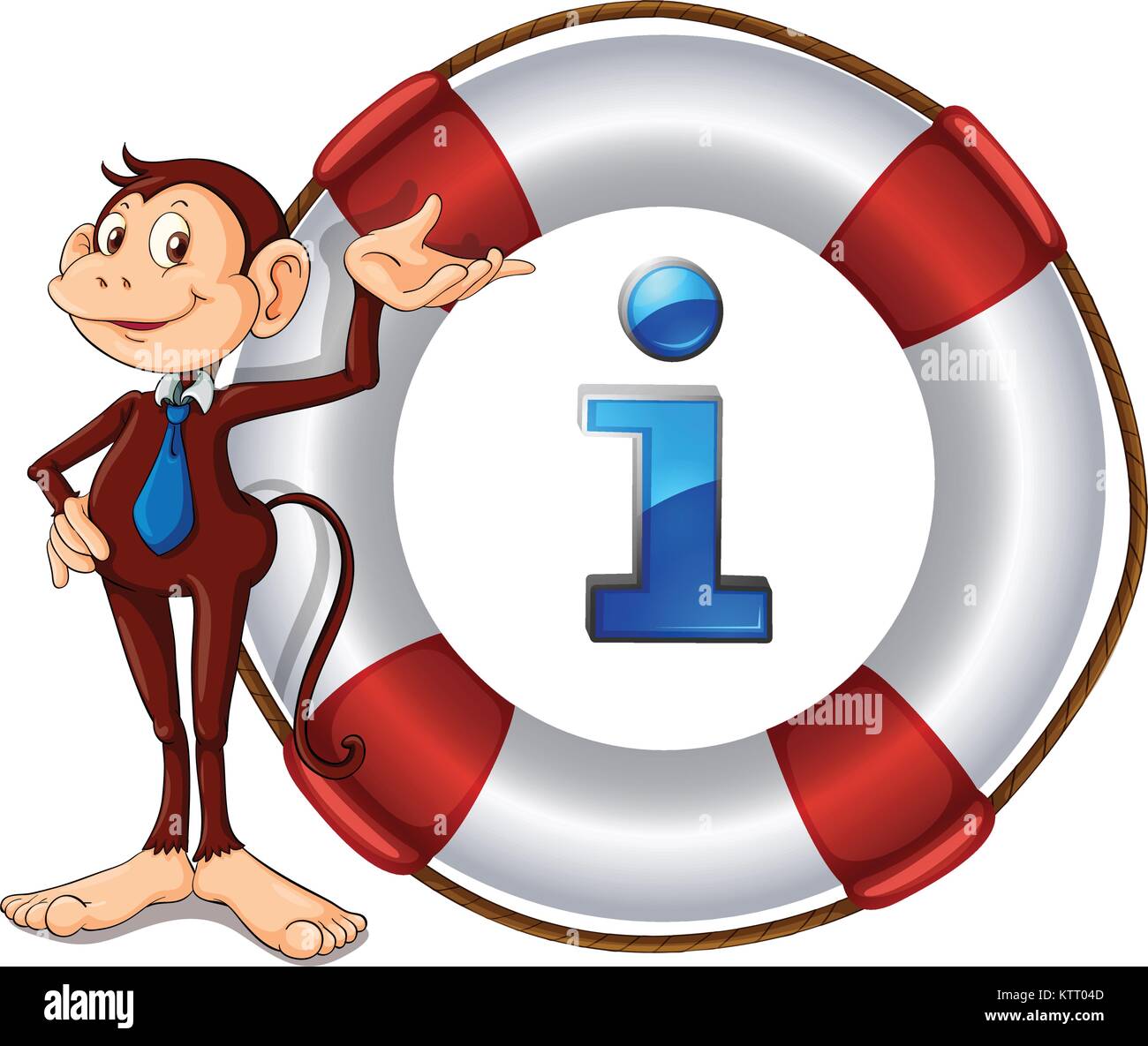 Illustration of a cartoon character and information icon Stock Vector ...