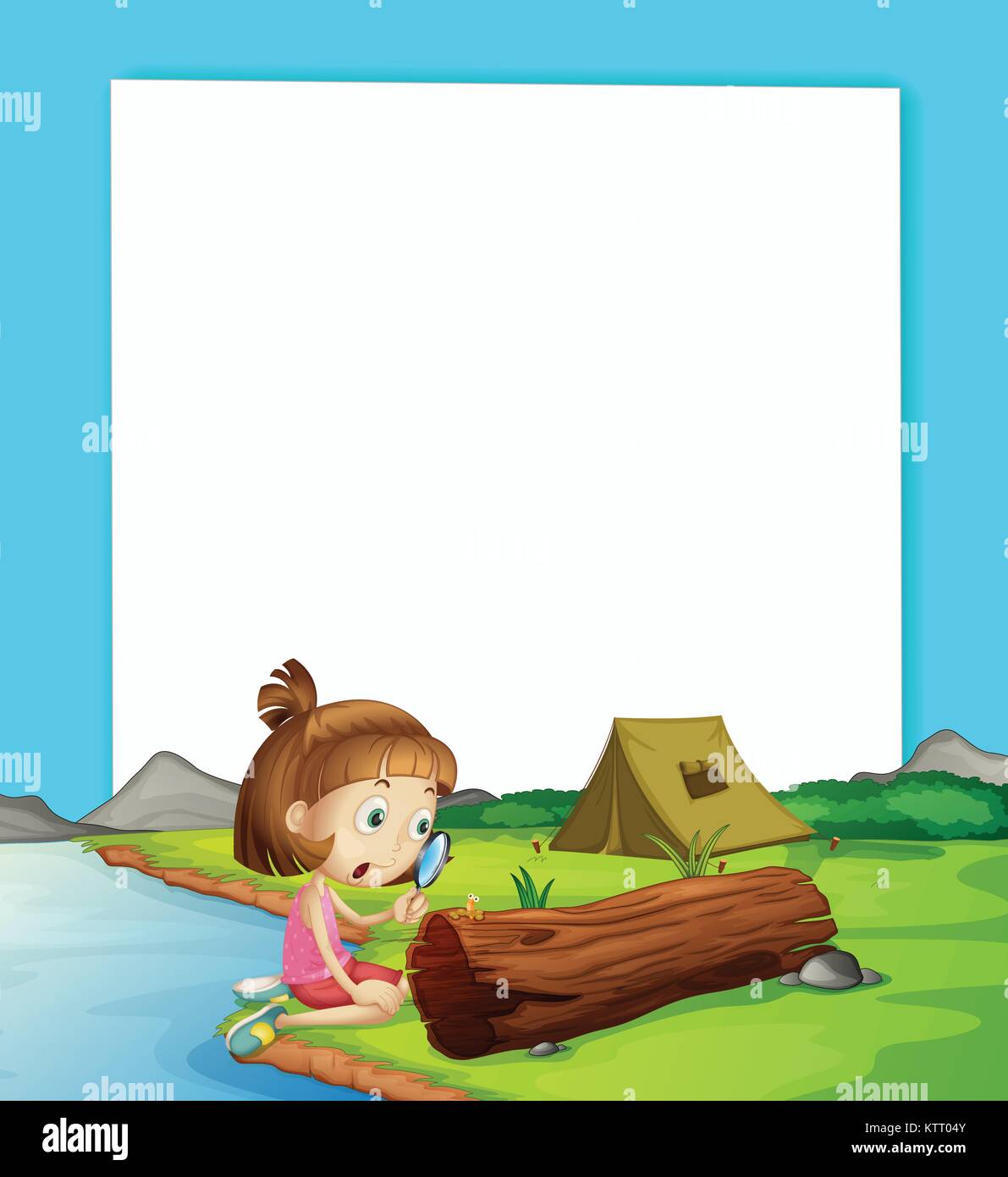 Camping Border Paper