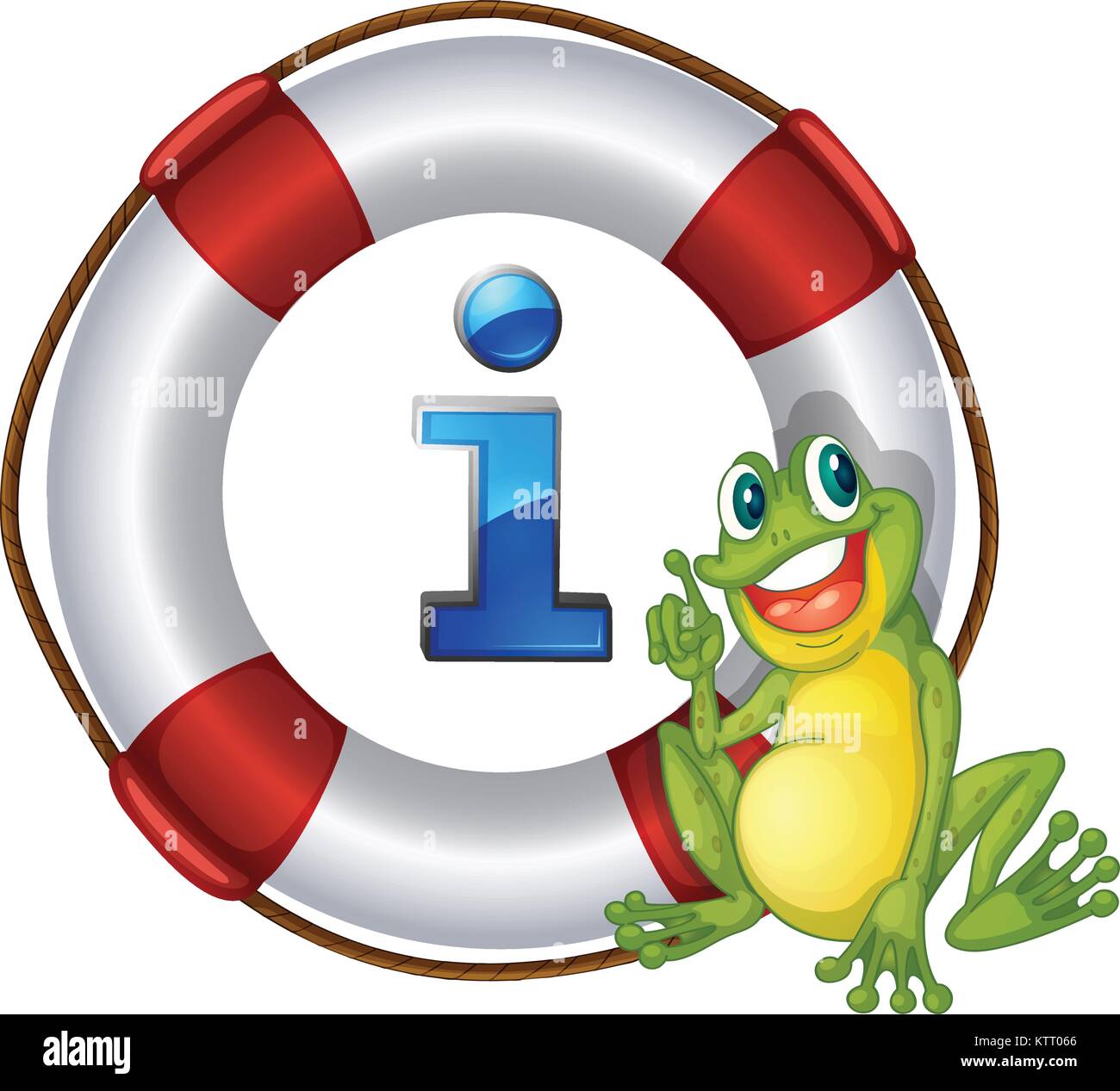 illustration of frog showing a float a white background Stock Vector ...