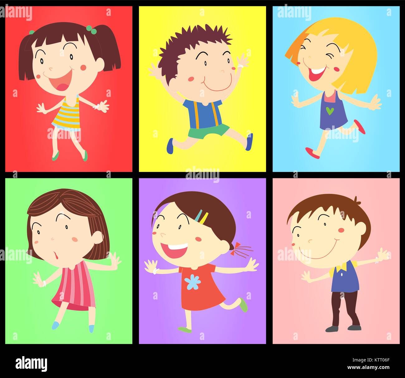 Funky kids dancing on colors Stock Vector Image & Art - Alamy