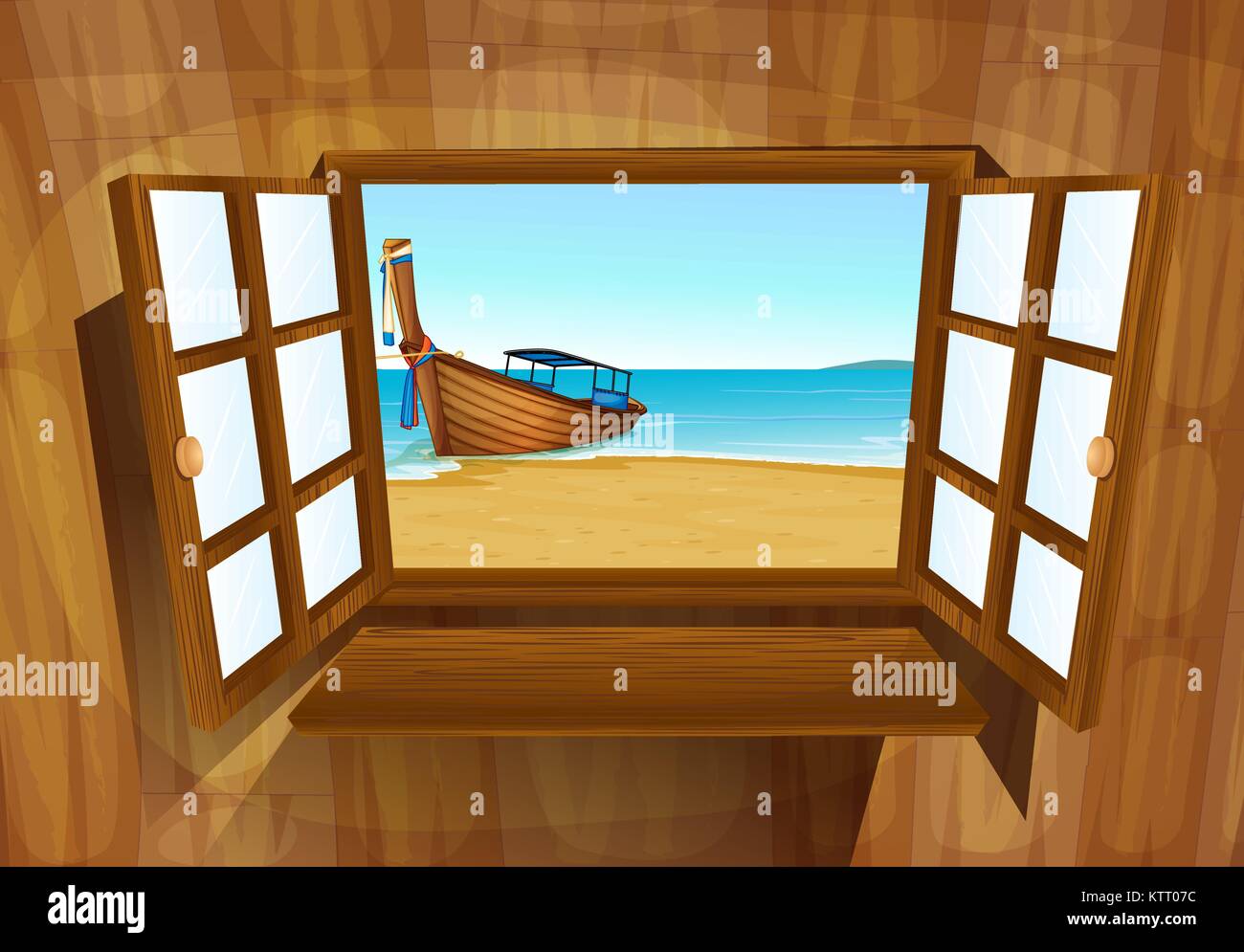 Boat stored on beach Stock Vector Images - Alamy