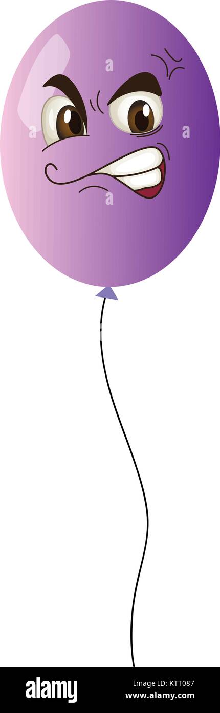 detailed illustration of a purple balloon on a white background Stock ...