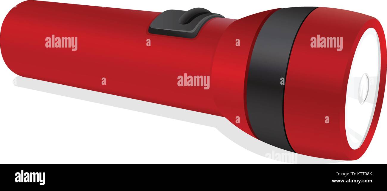 illustration of a red torch on a white background Stock Vector Image ...
