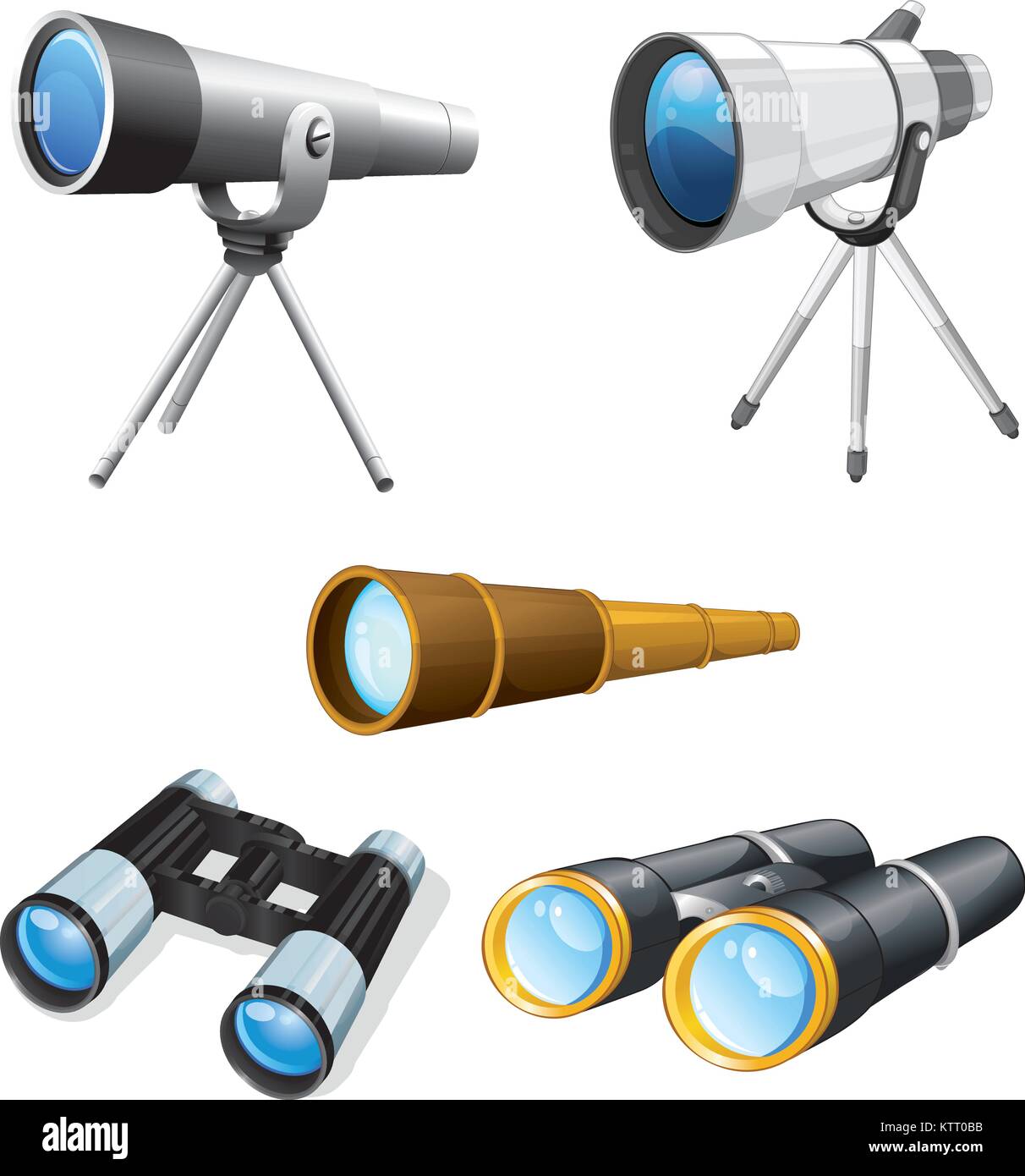 Modern binoculars on white Stock Vector Images - Alamy