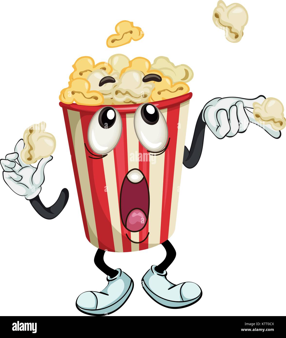 illustration of a popcorn on a white background Stock Vector Image ...