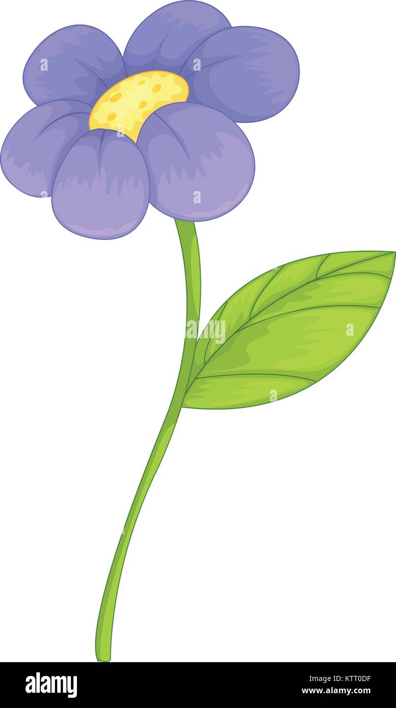 Illustration of a purple flower Stock Vector Image & Art - Alamy