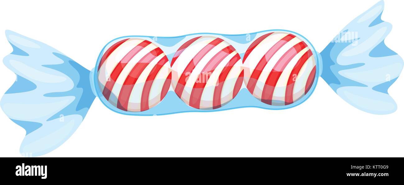 illustration of a red candy on a white background Stock Vector Image ...