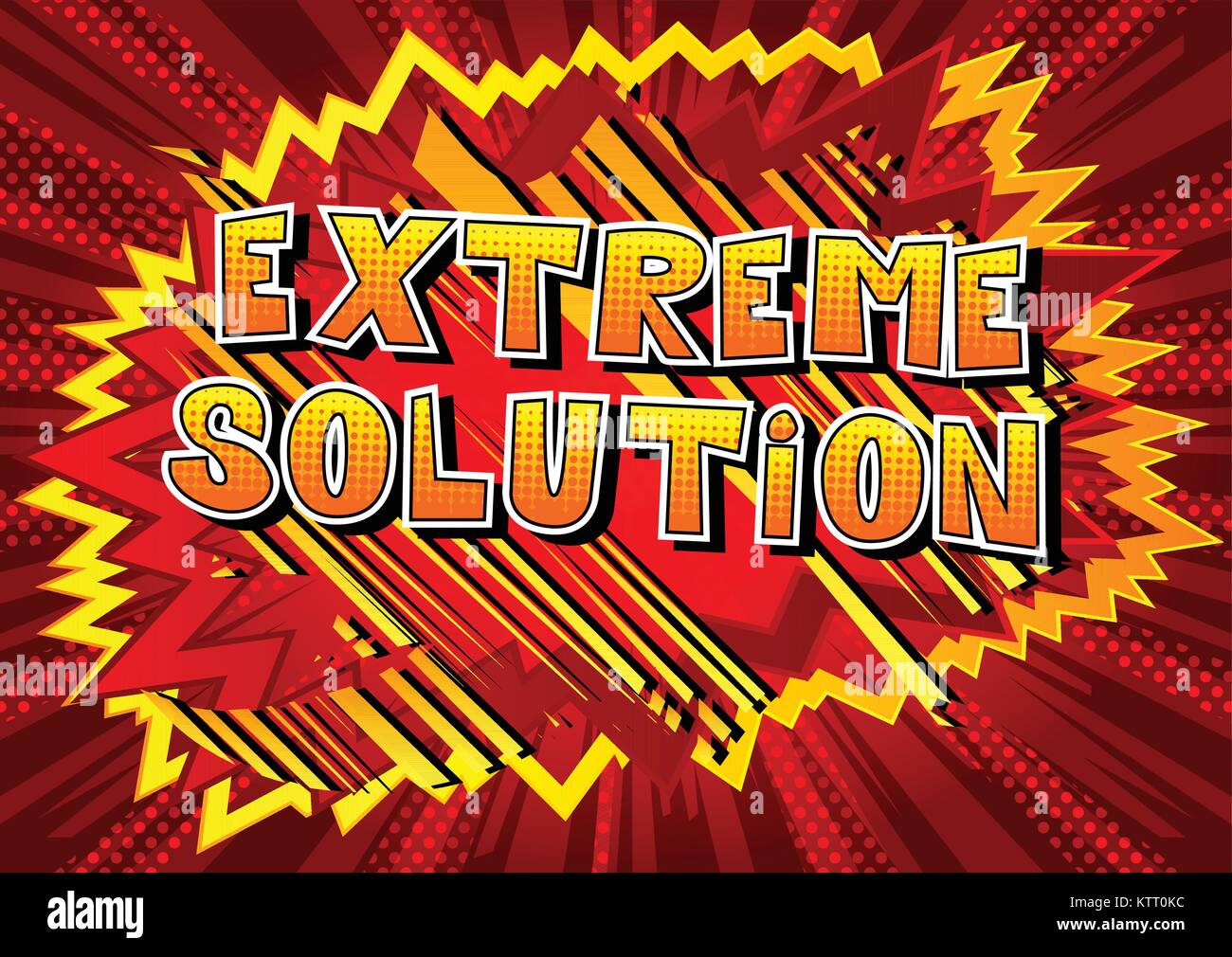 Extreme Solution - Comic book style word on abstract background Stock ...