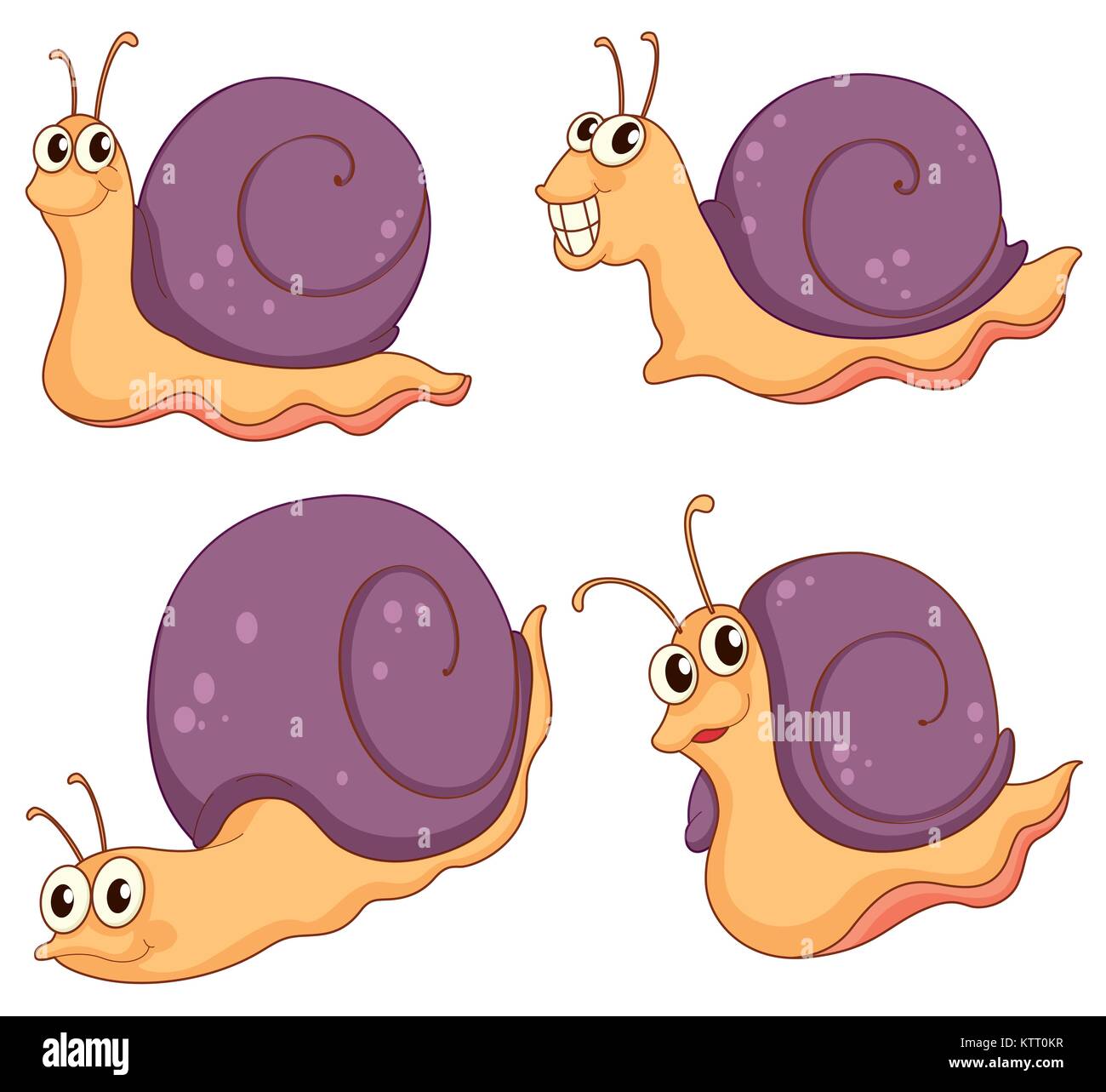 Illustration of a snail collection Stock Vector Image & Art - Alamy