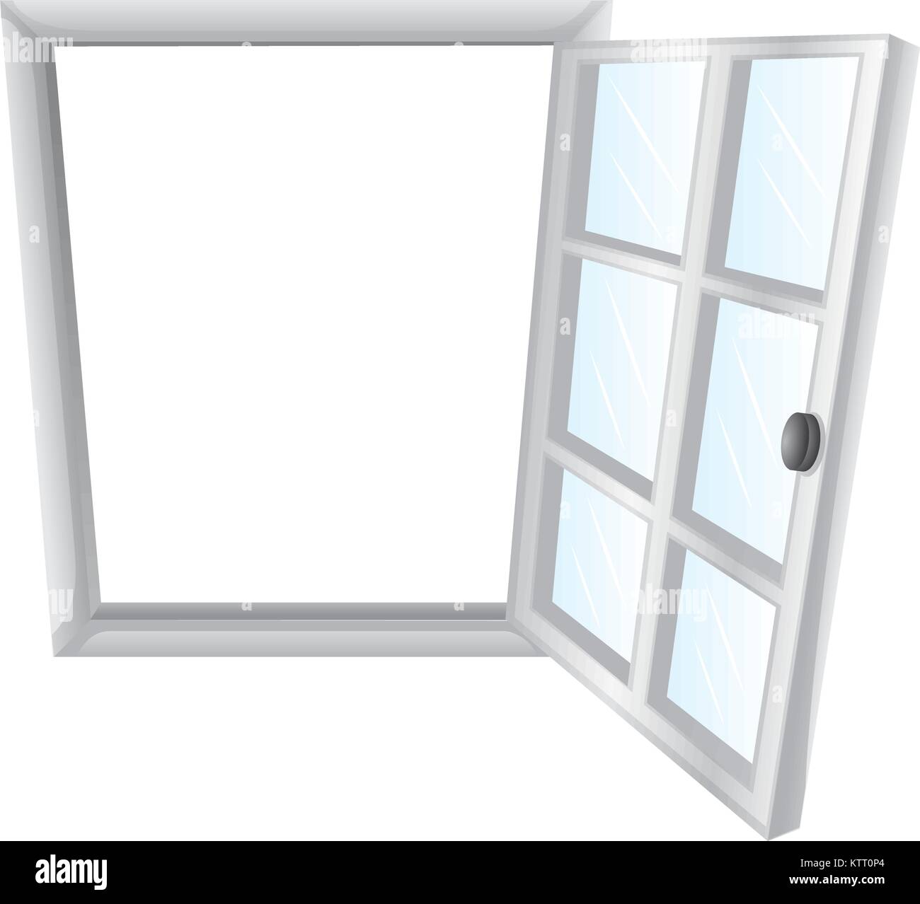 Illustration of a single window frame in white Stock Vector Image & Art ...
