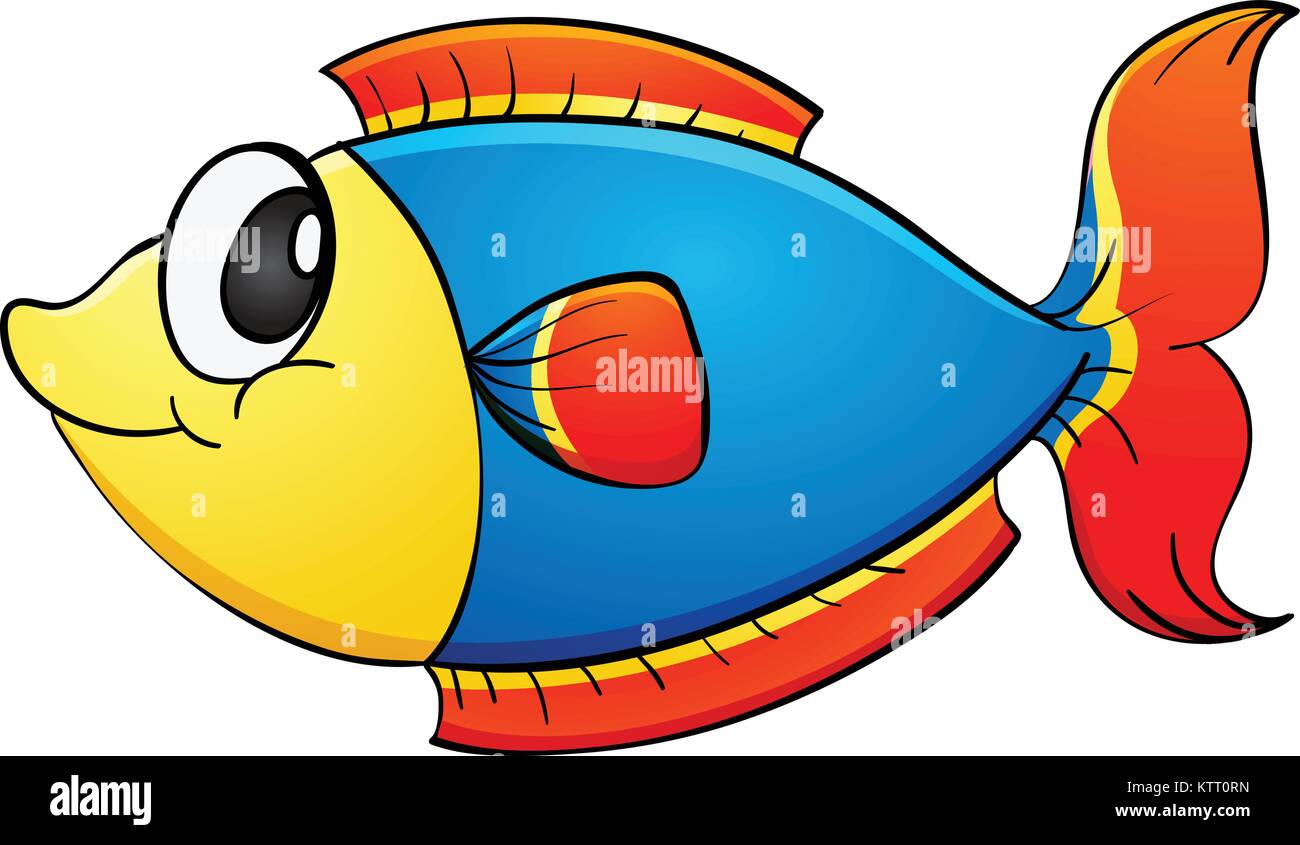 Colorful tropical reef fish swim Stock Vector Images - Alamy