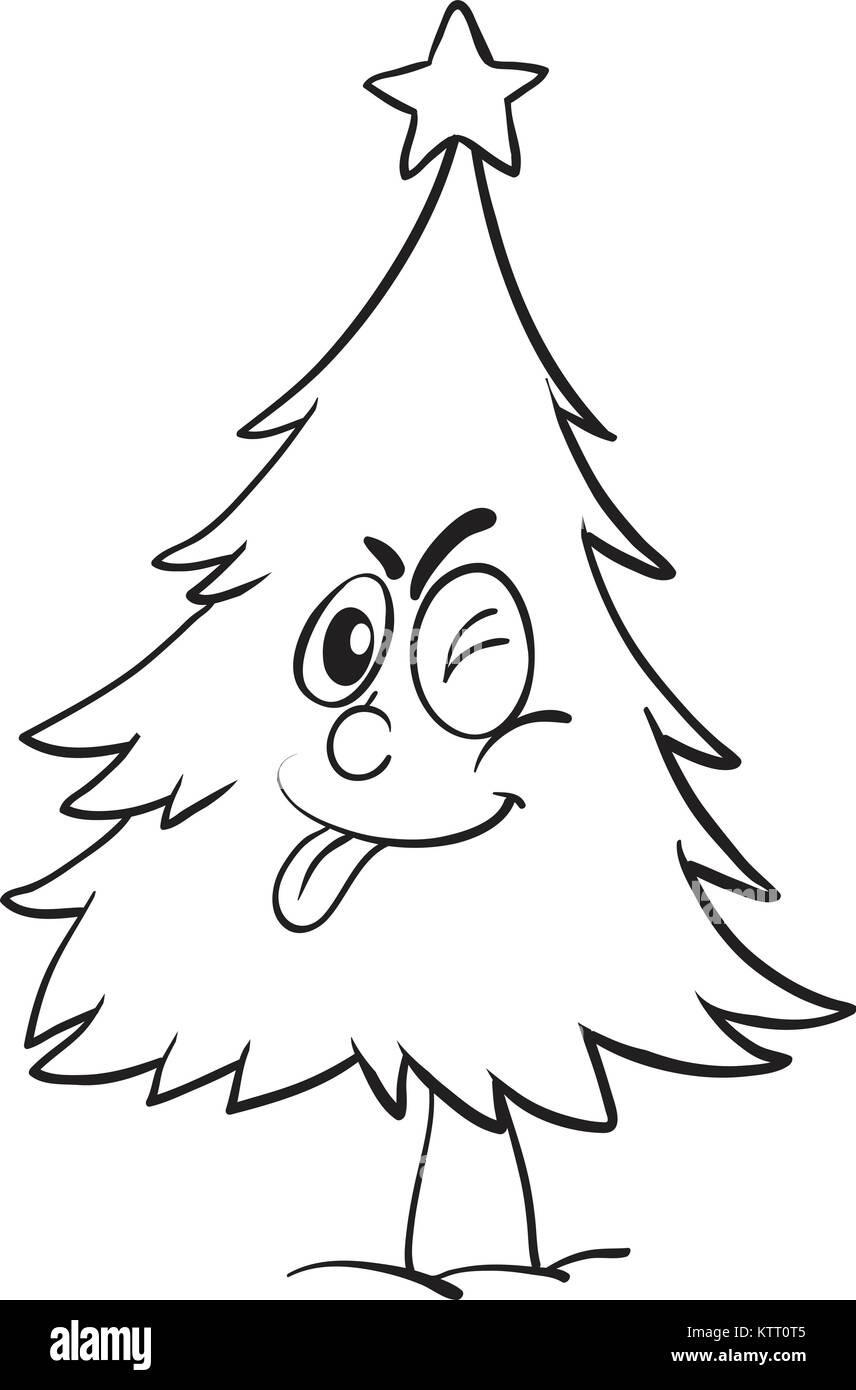 illustration of a tree on a white background Stock Vector Image & Art ...