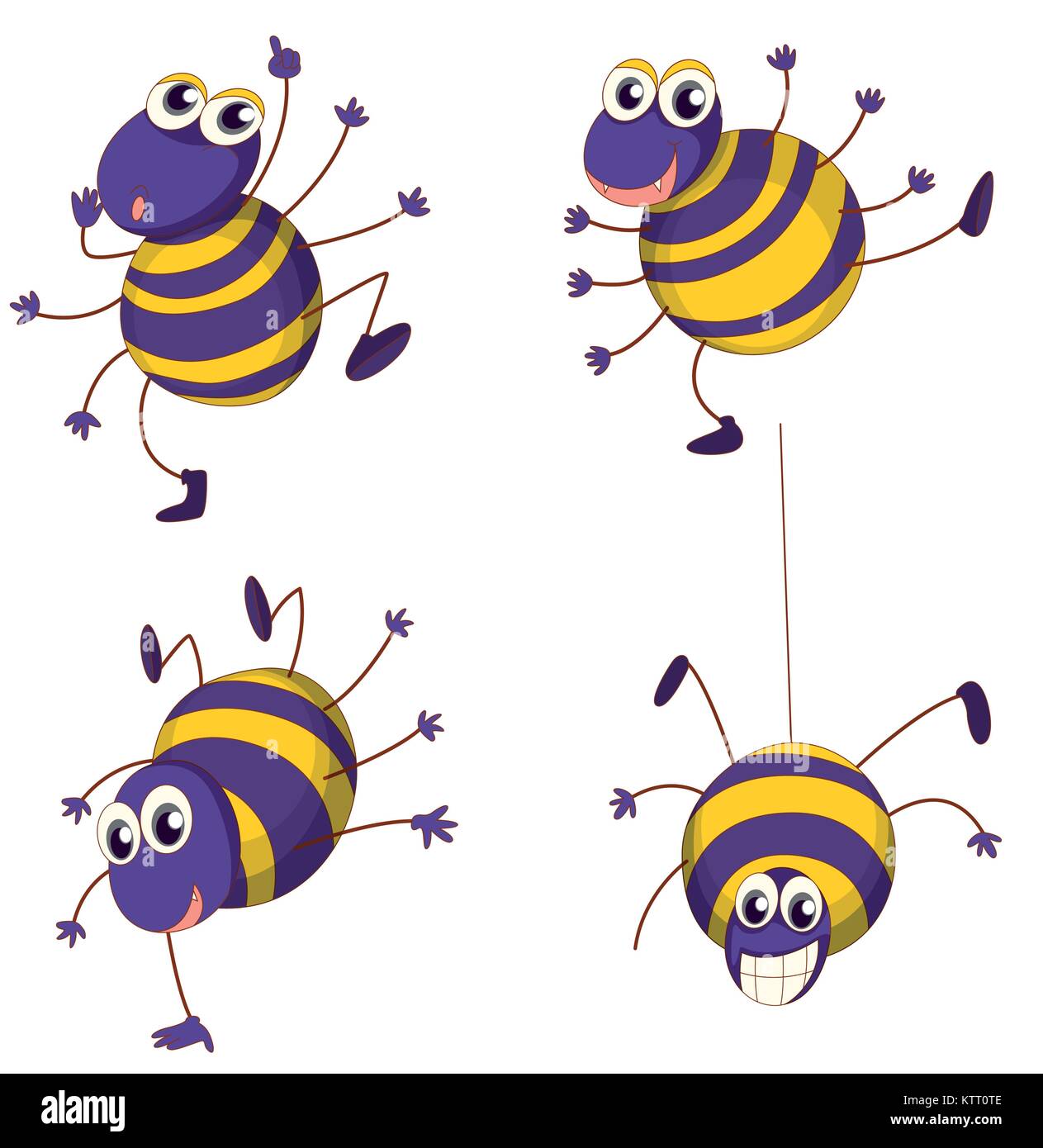 Illustration of four spiders on white Stock Vector Image & Art - Alamy