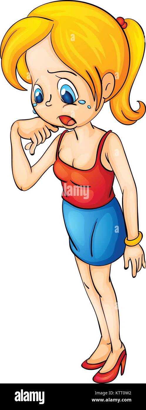 Illustration of a sad lady Stock Vector Image & Art - Alamy