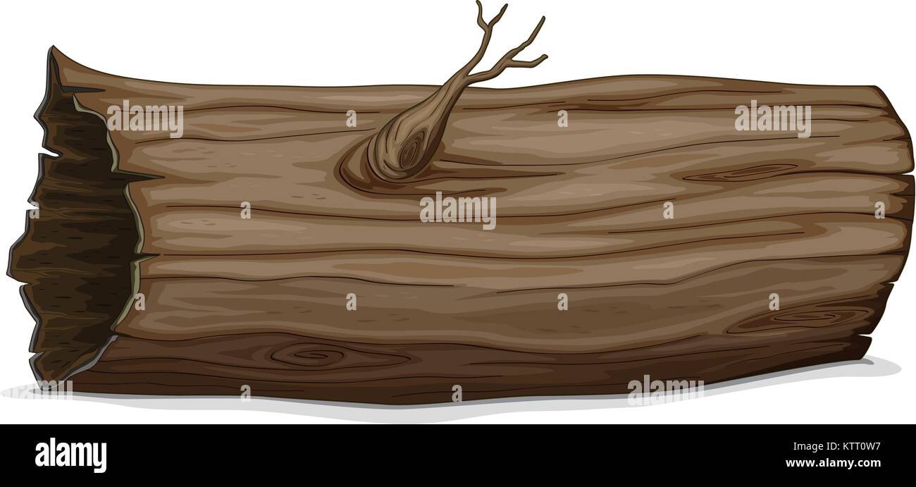Illustration of a detailed hollow log Stock Vector Image & Art - Alamy