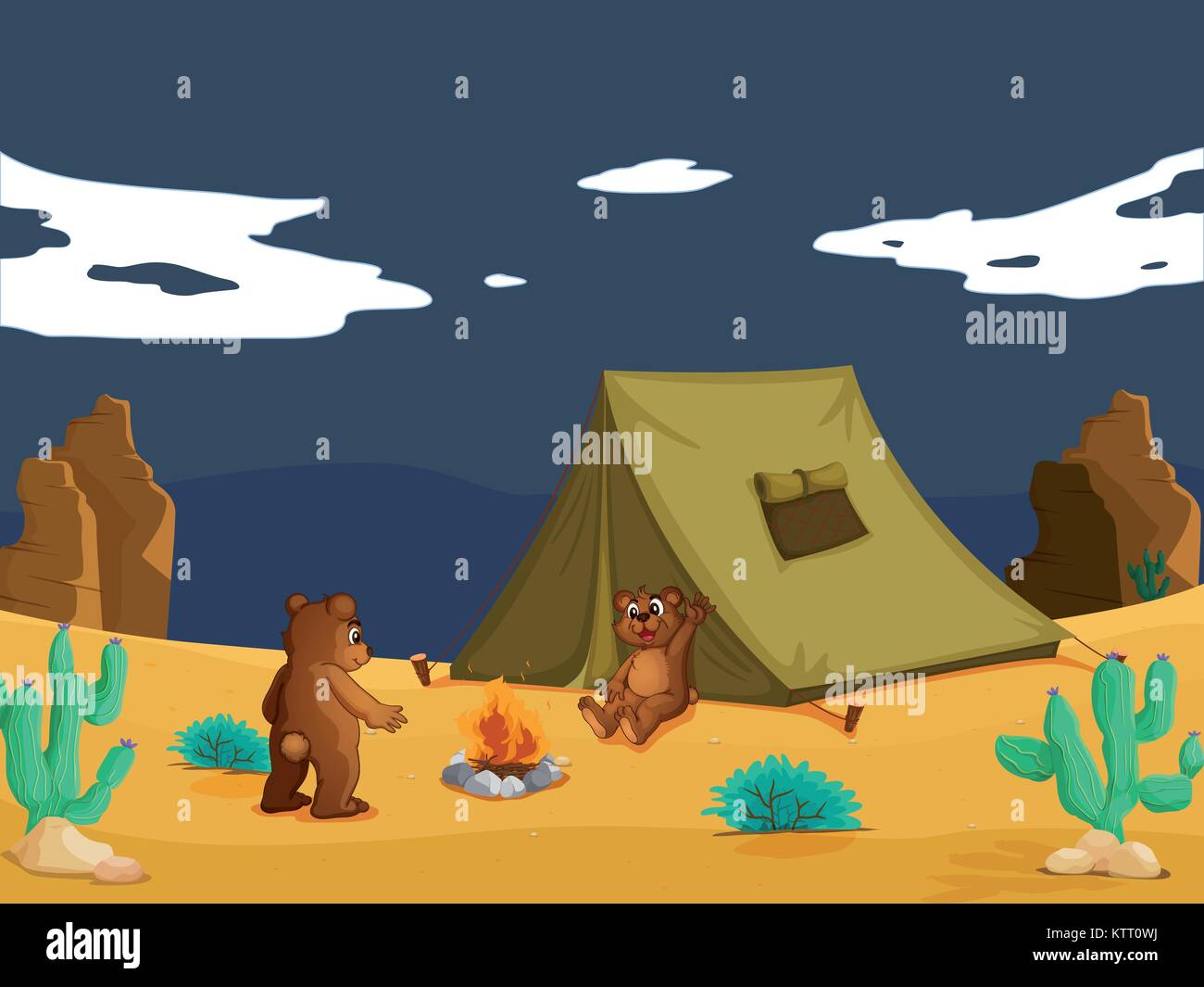 Cartoon illustration two teddy bears hi-res stock photography and ...