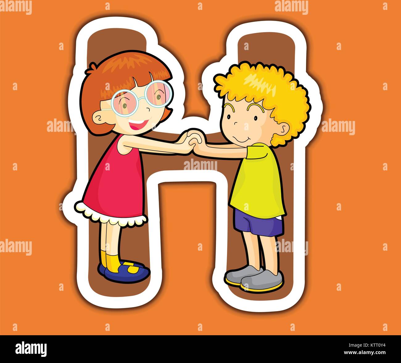 Illustrated alphabet letter series with kids Stock Vector Image & Art ...