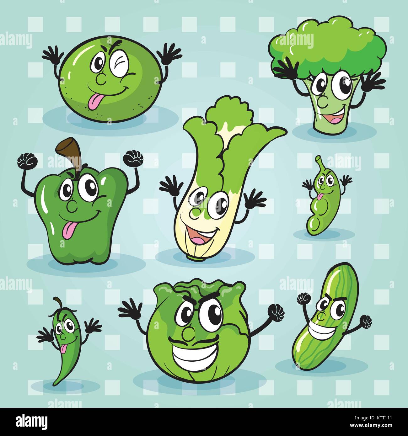 illustration of various vegetables on a blue background Stock Vector ...