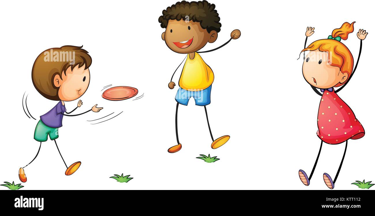 Illustration of simple kids playing Stock Vector Image & Art - Alamy
