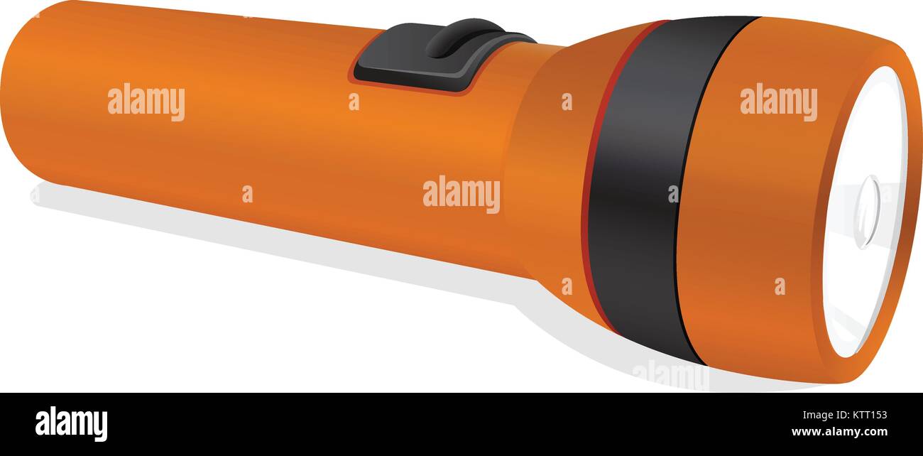 illustration of an orange torch on a white background Stock Vector ...