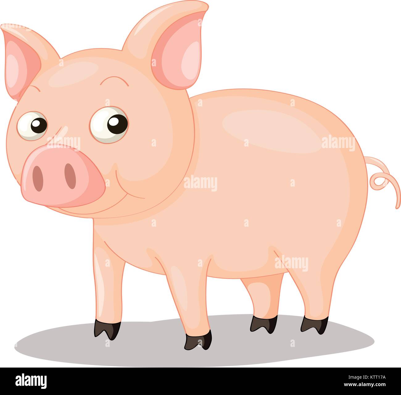 Illustration of a cute pig on white Stock Vector Image & Art - Alamy