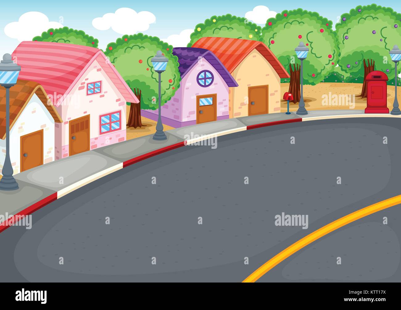 Neighbourhood landscape Stock Vector Images - Alamy