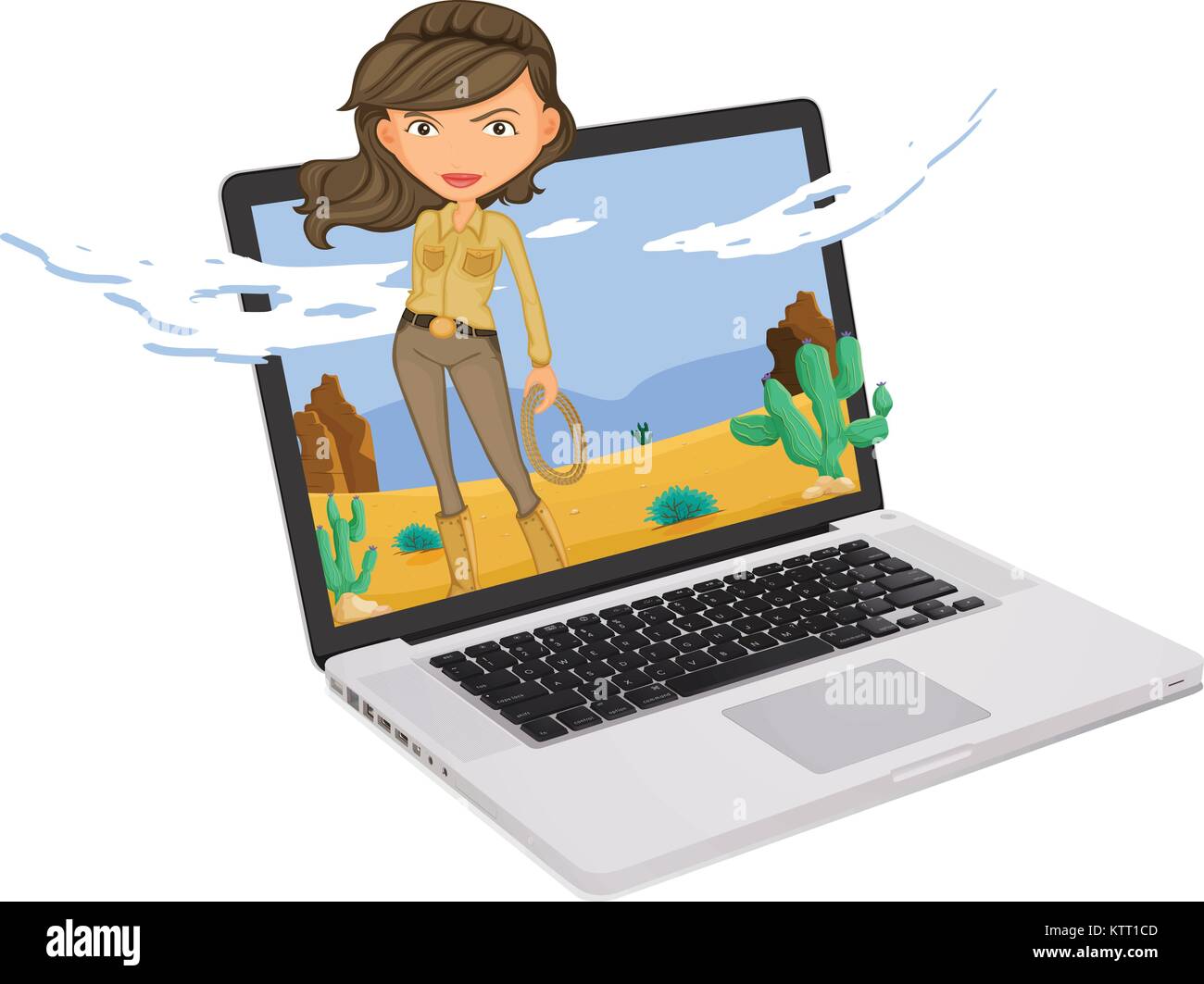 Adventurer woman Stock Vector Images - Alamy