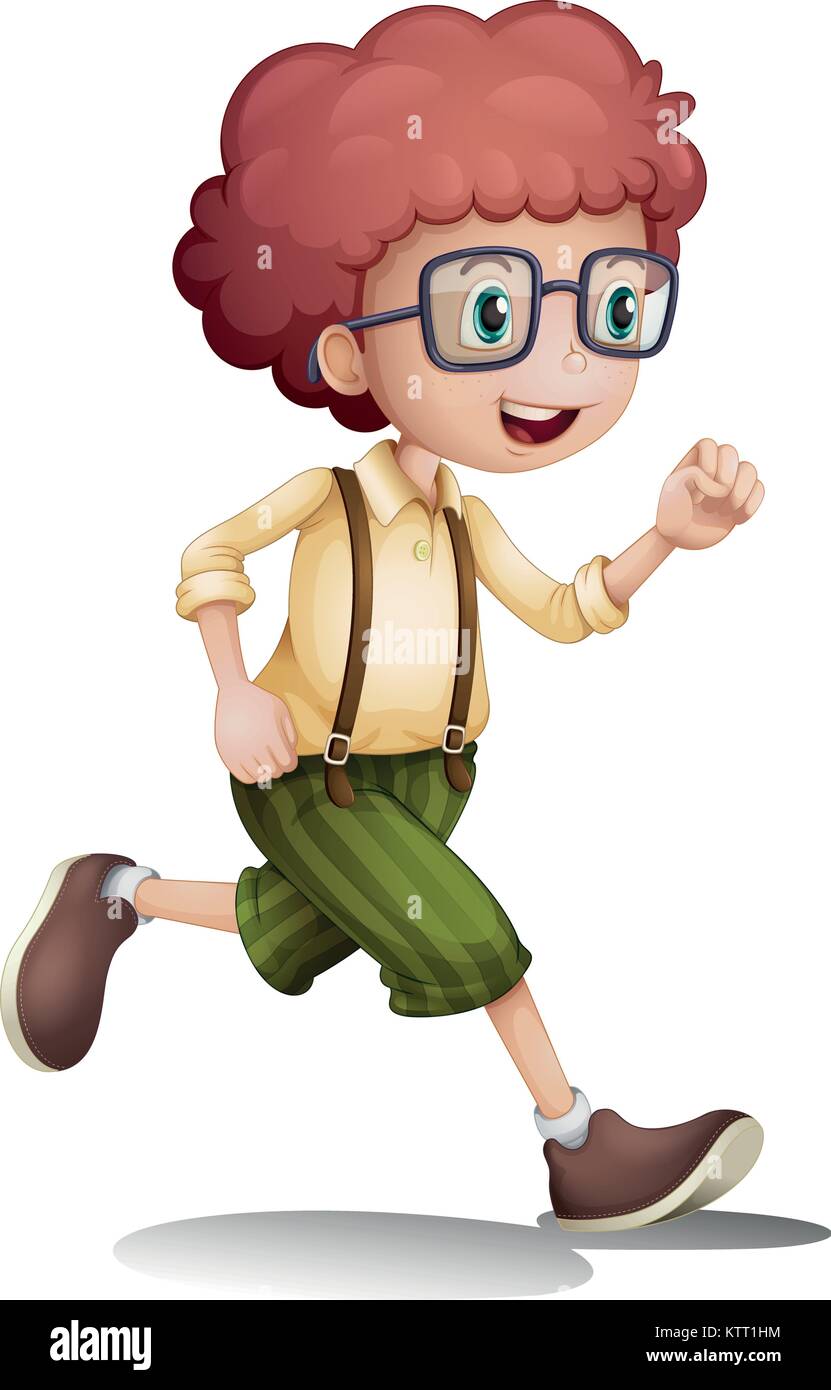 illustration of a boy on a white background Stock Vector Image & Art ...