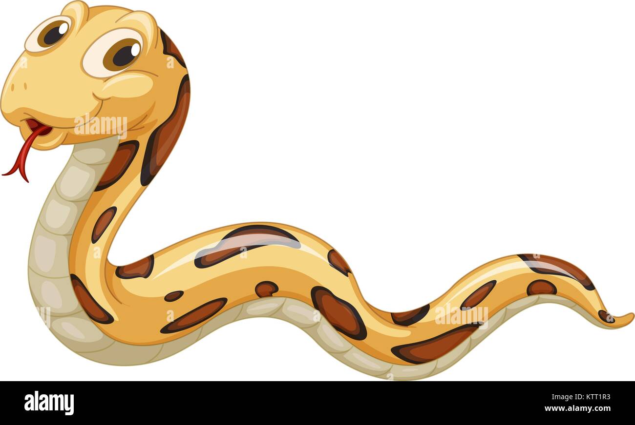 Cute snake sliding along the ground Stock Vector Image & Art - Alamy