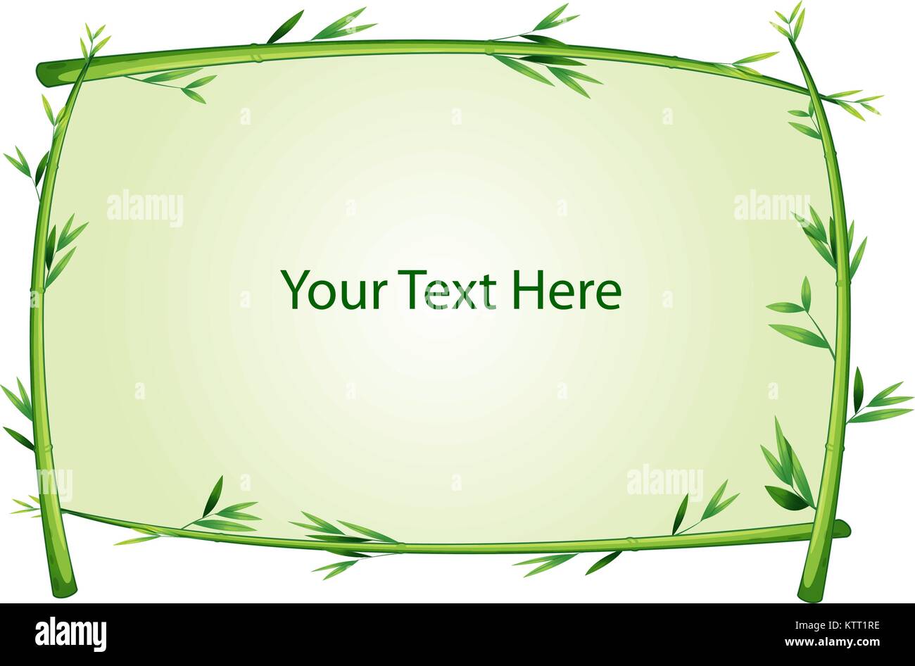 Illustration of a bamboo framed blank template Stock Vector Image & Art ...