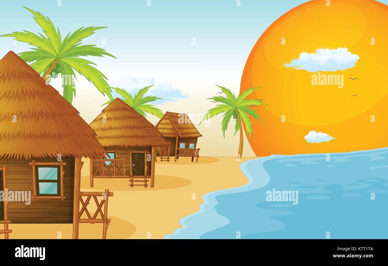 White door on beach Stock Vector Images - Alamy