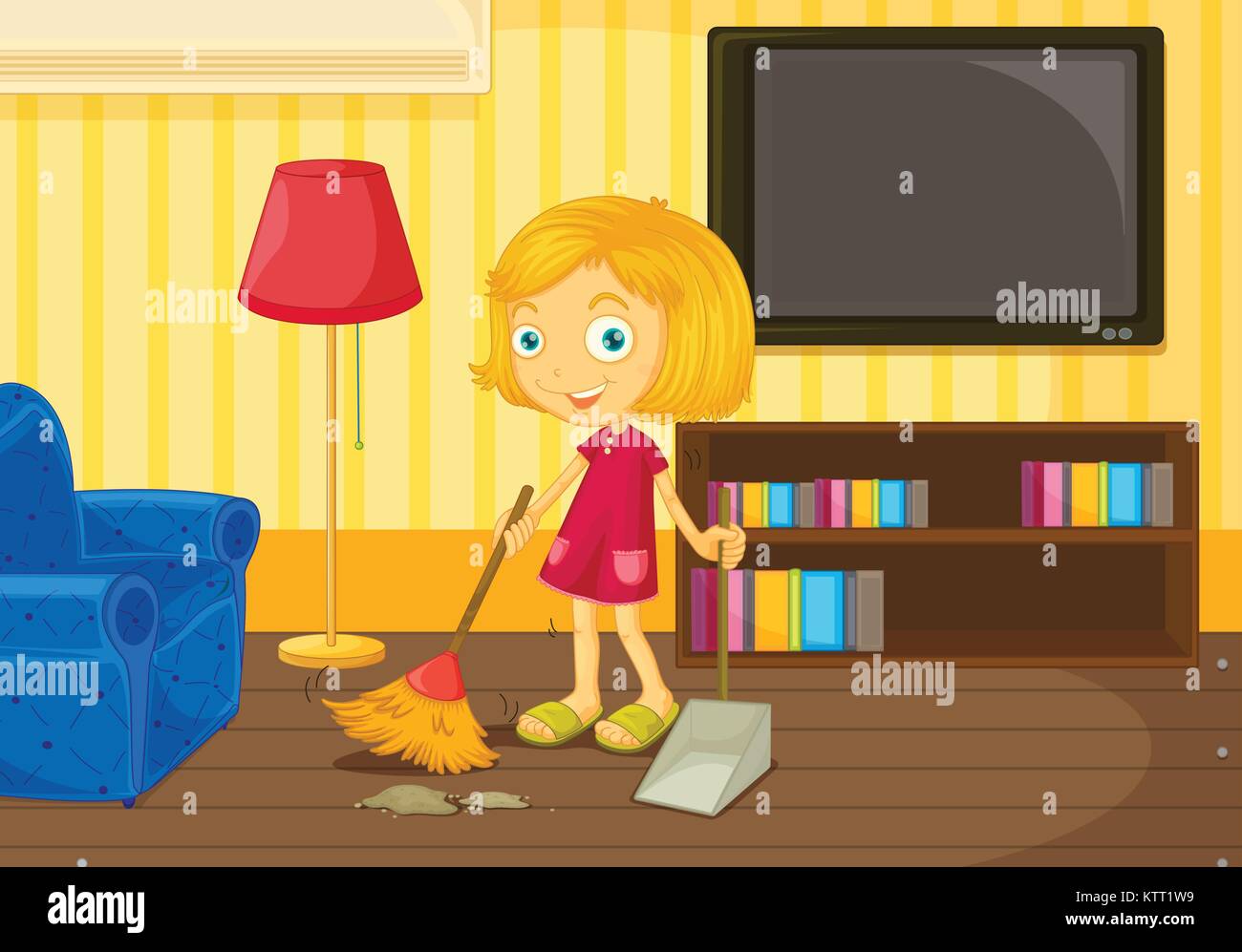 Illustration of helping at home concept Stock Vector Image & Art - Alamy