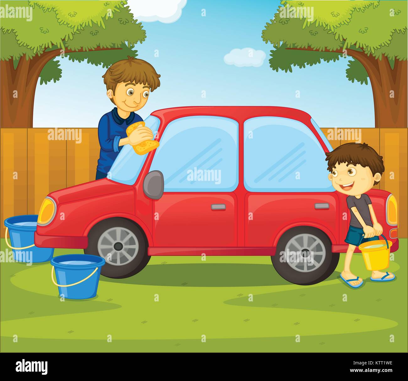 Illustration of helping at home concept Stock Vector Image & Art - Alamy