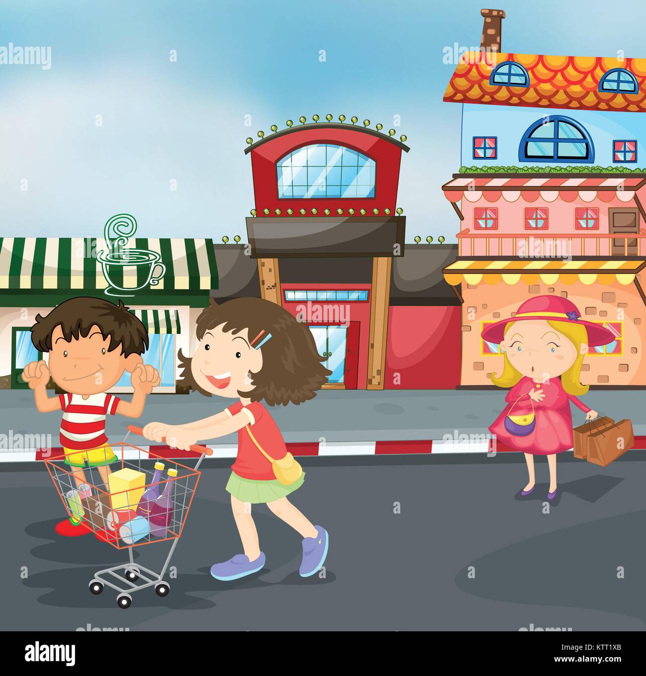 Kids outing Stock Vector Images - Alamy