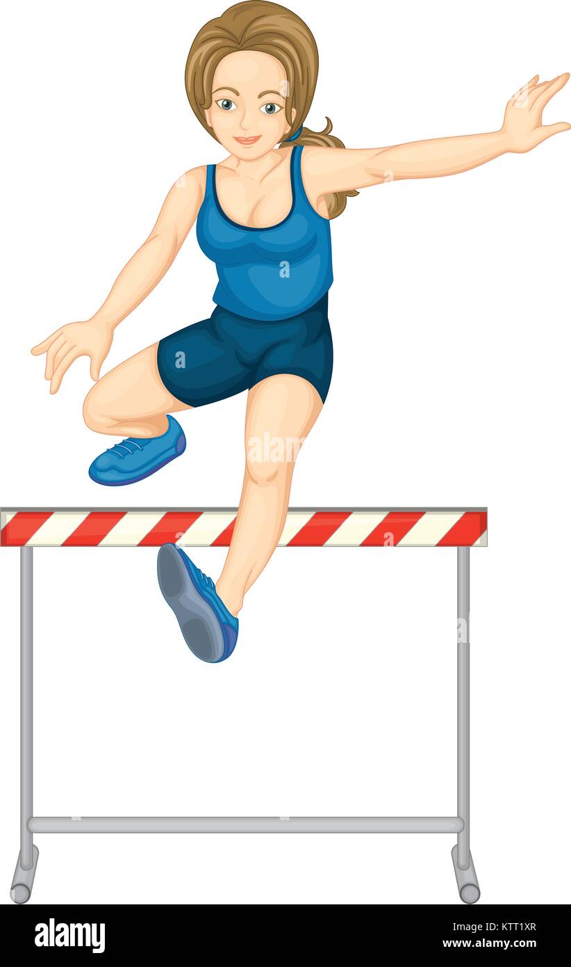 Female hurdler Stock Vector Images - Alamy