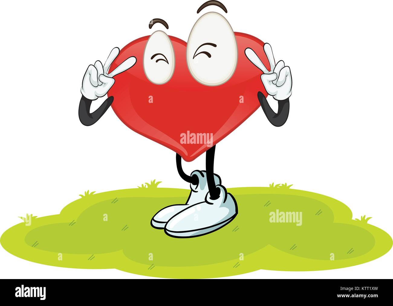 illustration of a heart in a beautiful nature Stock Vector Image & Art ...