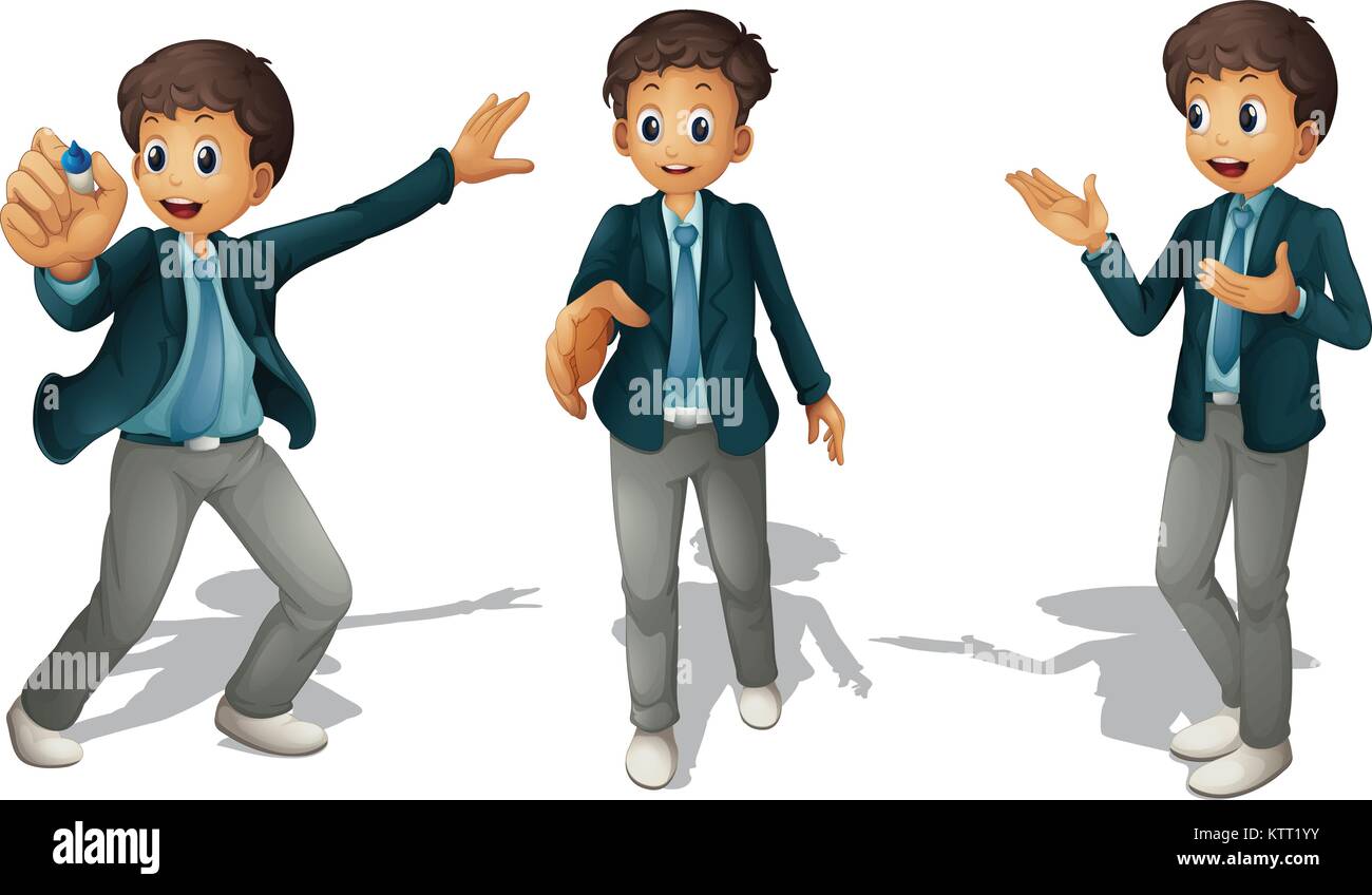 illustration of boys on a white background Stock Vector Image & Art - Alamy