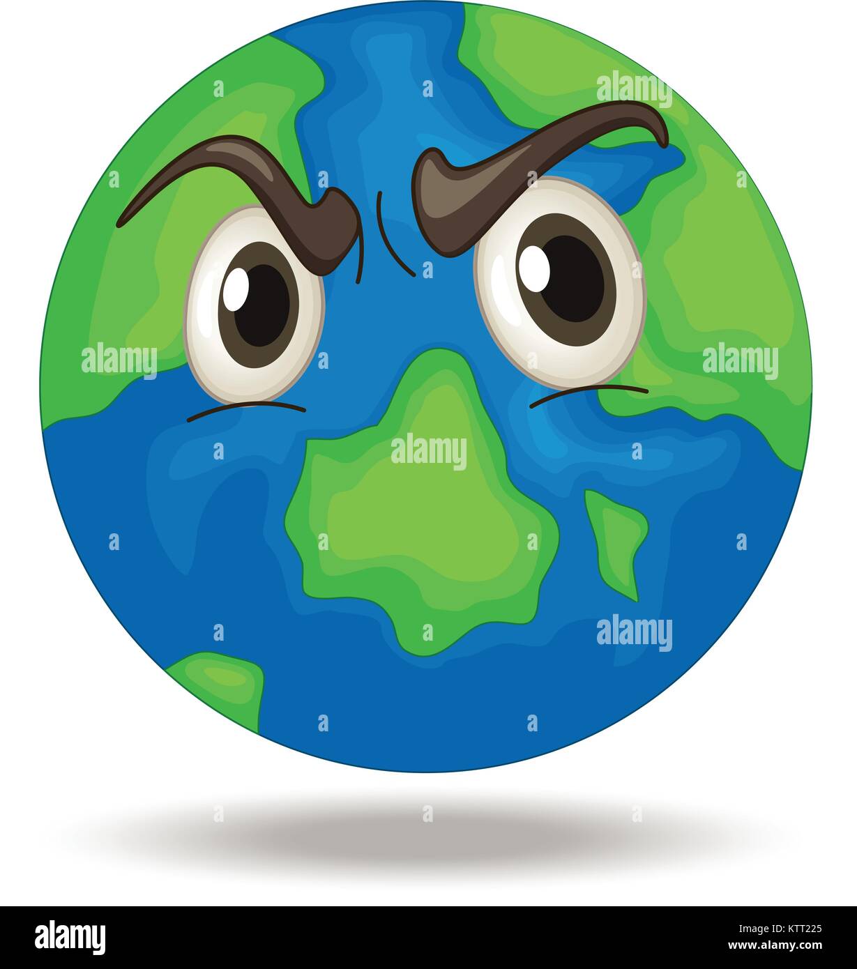 Illustration of an angry Earth Stock Vector Image & Art - Alamy