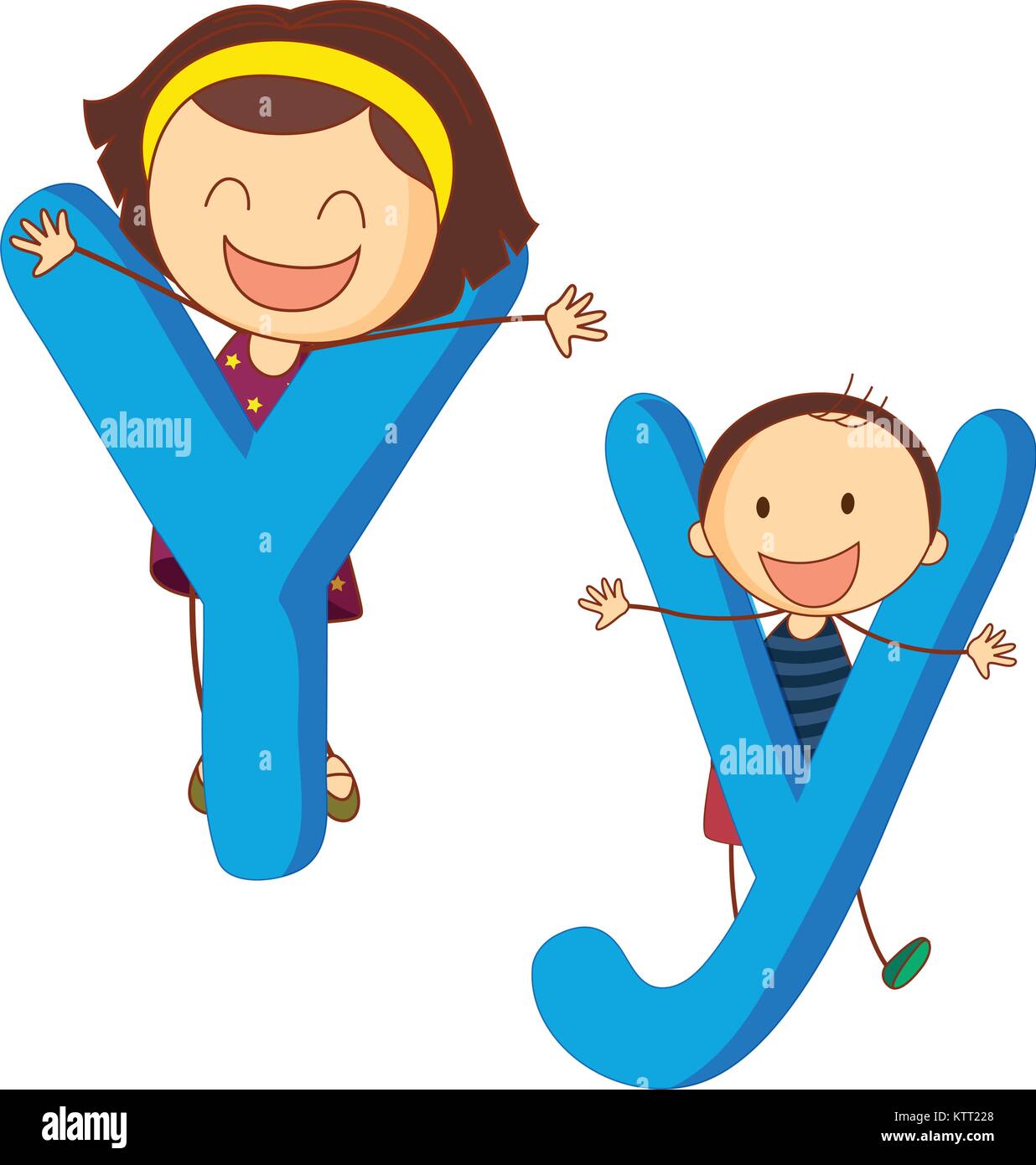 Illustration of children in a letter of alphabet Stock Vector Image ...