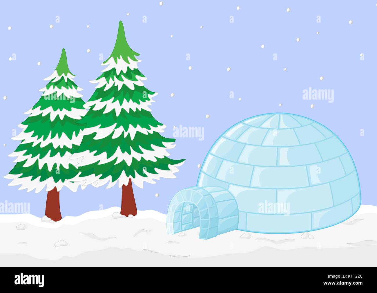 Illustration of a winter scene Stock Vector Image & Art - Alamy