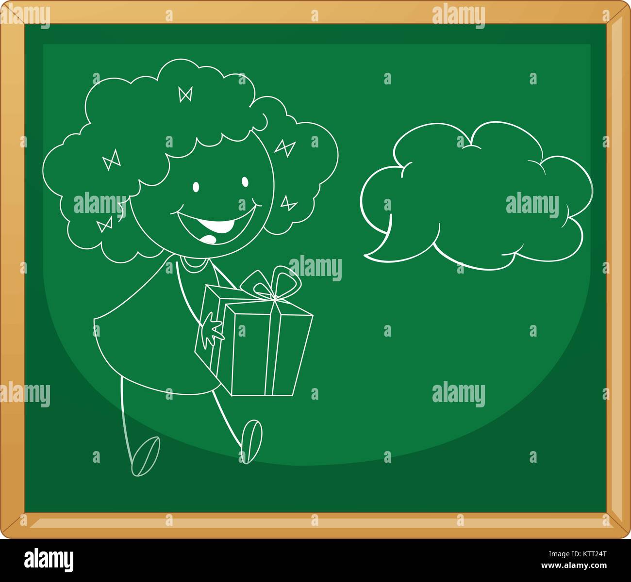 illustration of a green board with sketch Stock Vector Image & Art - Alamy