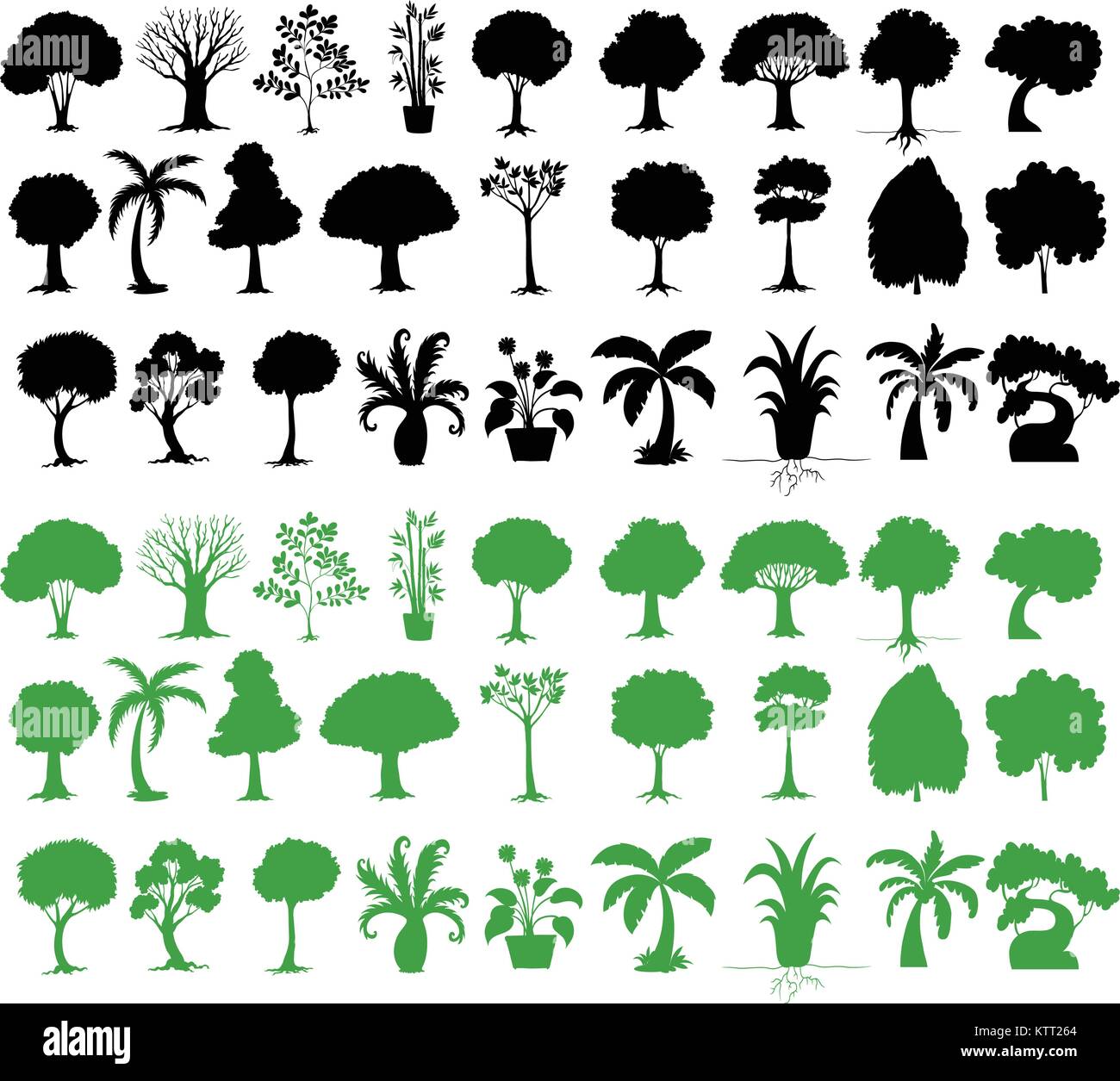 Background silhouettes trees tall Cut Out Stock Images & Pictures - Alamy