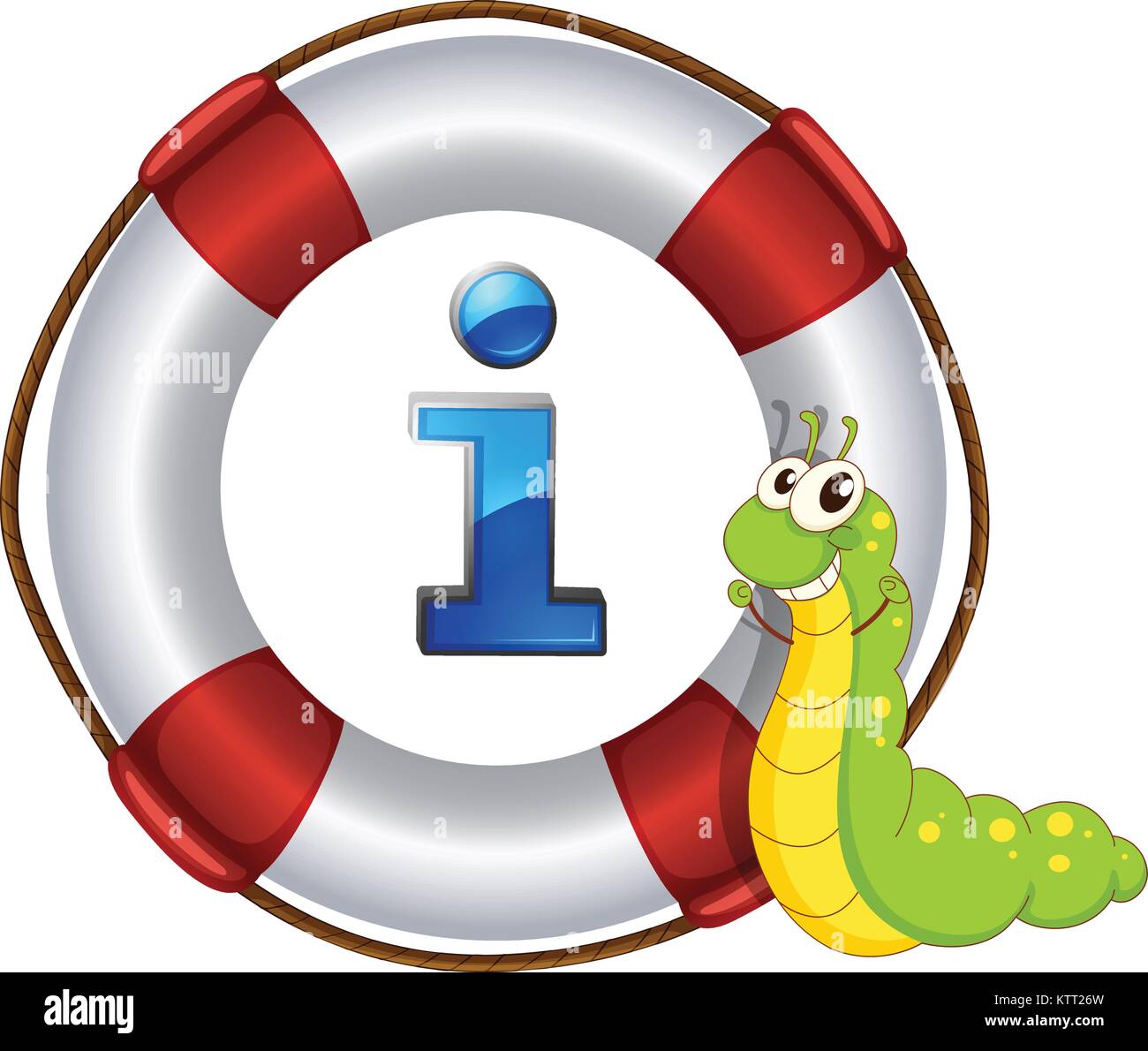Illustration of a cartoon character and information icon Stock Vector ...