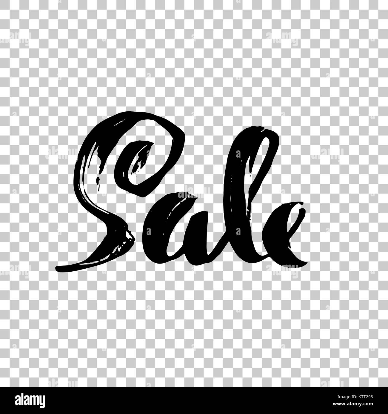 Sale. Handwritten lettering. Grunge dry brush inscription. Typography ...